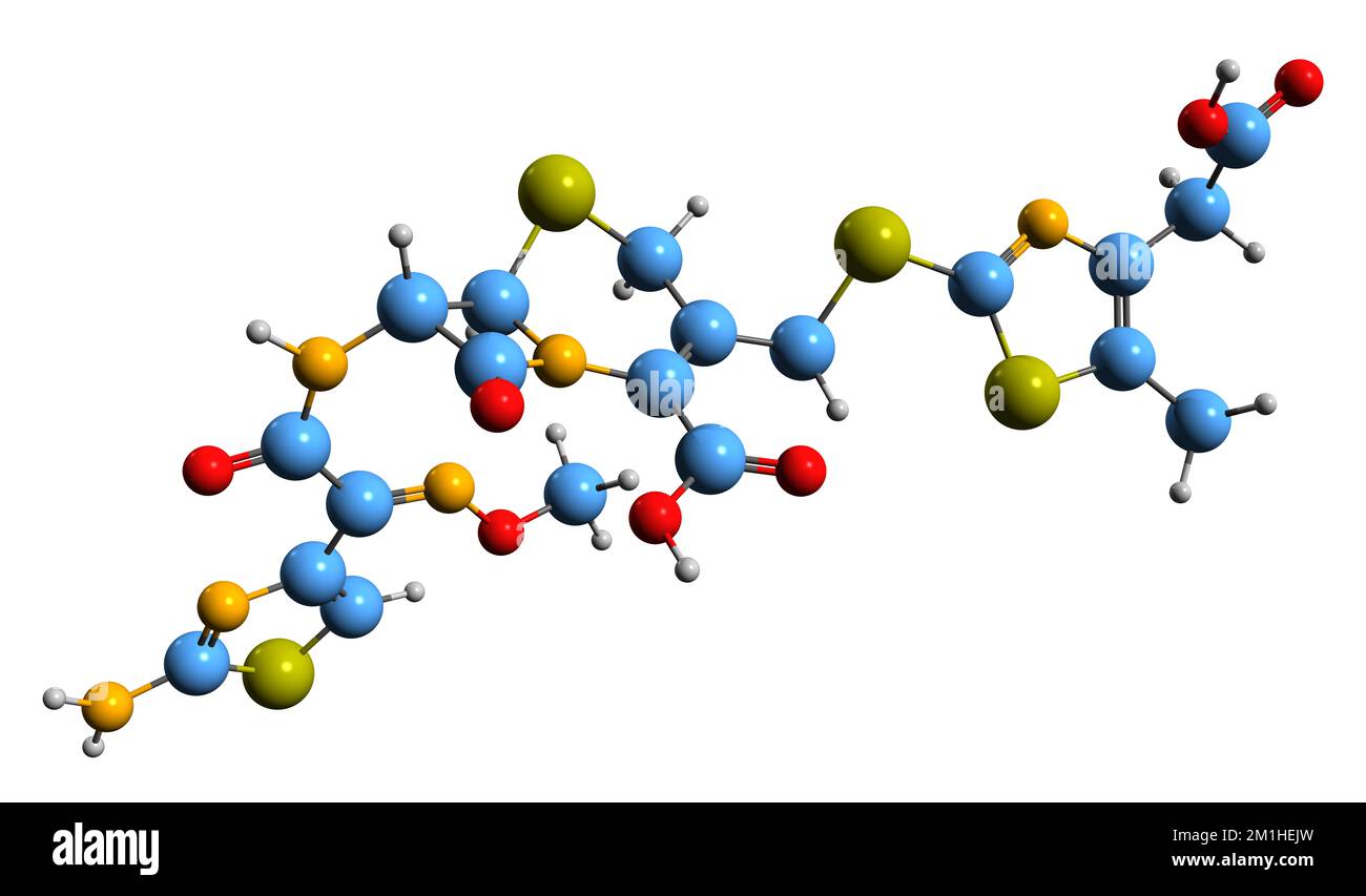 3D image of Cefodizime skeletal formula - molecular chemical structure ...