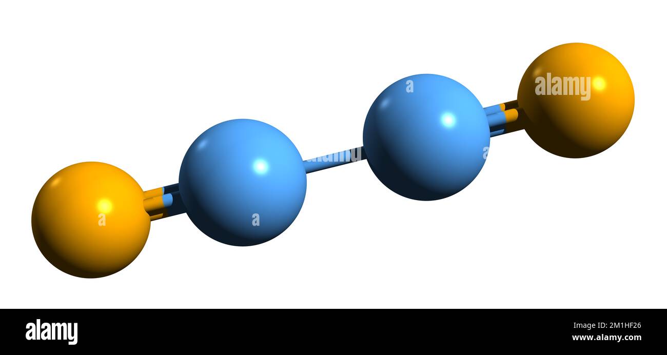 3D image of Cyanogen skeletal formula - molecular chemical structure of ...