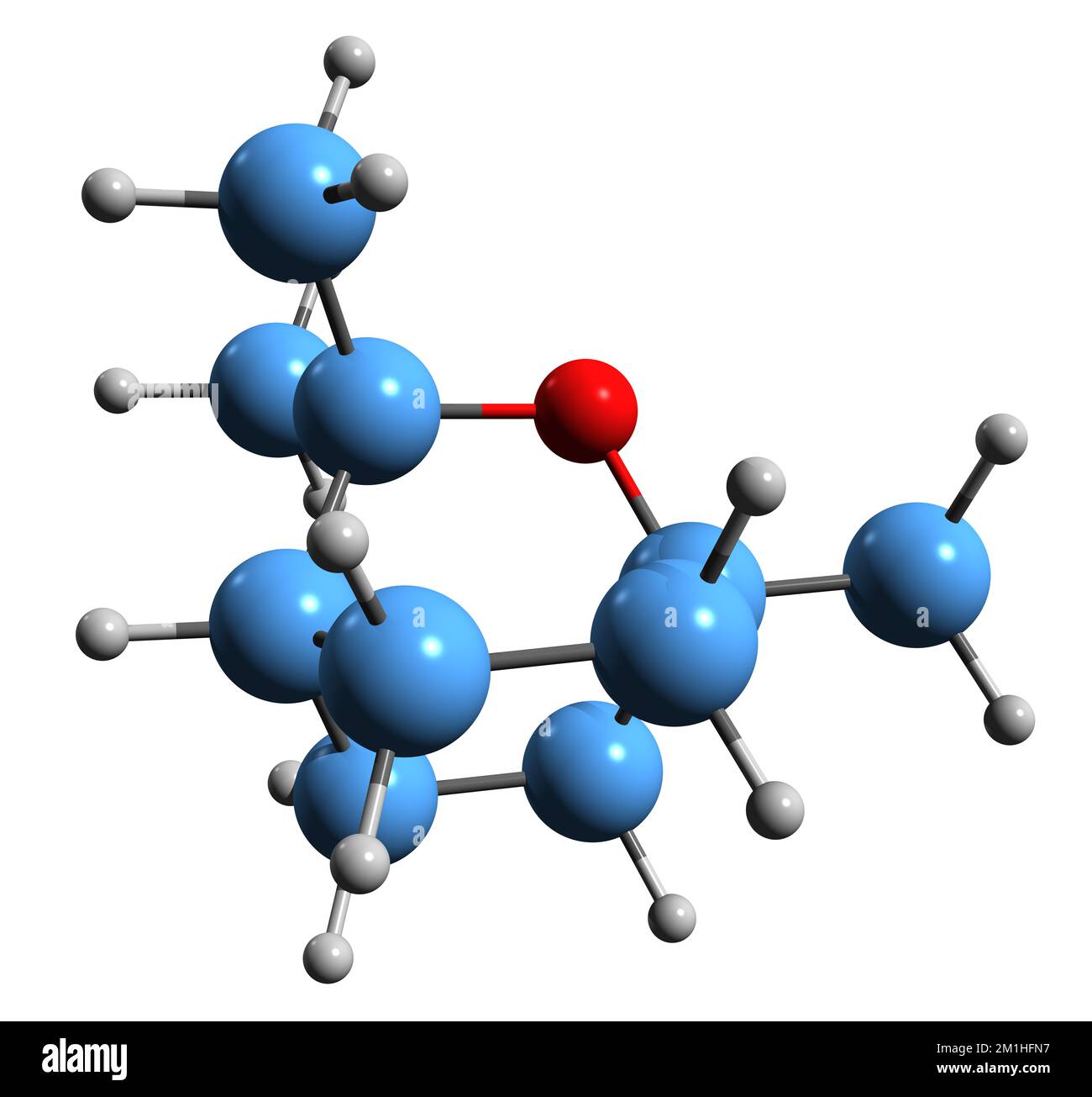 3D image of Eucalyptol skeletal formula - molecular chemical structure ...