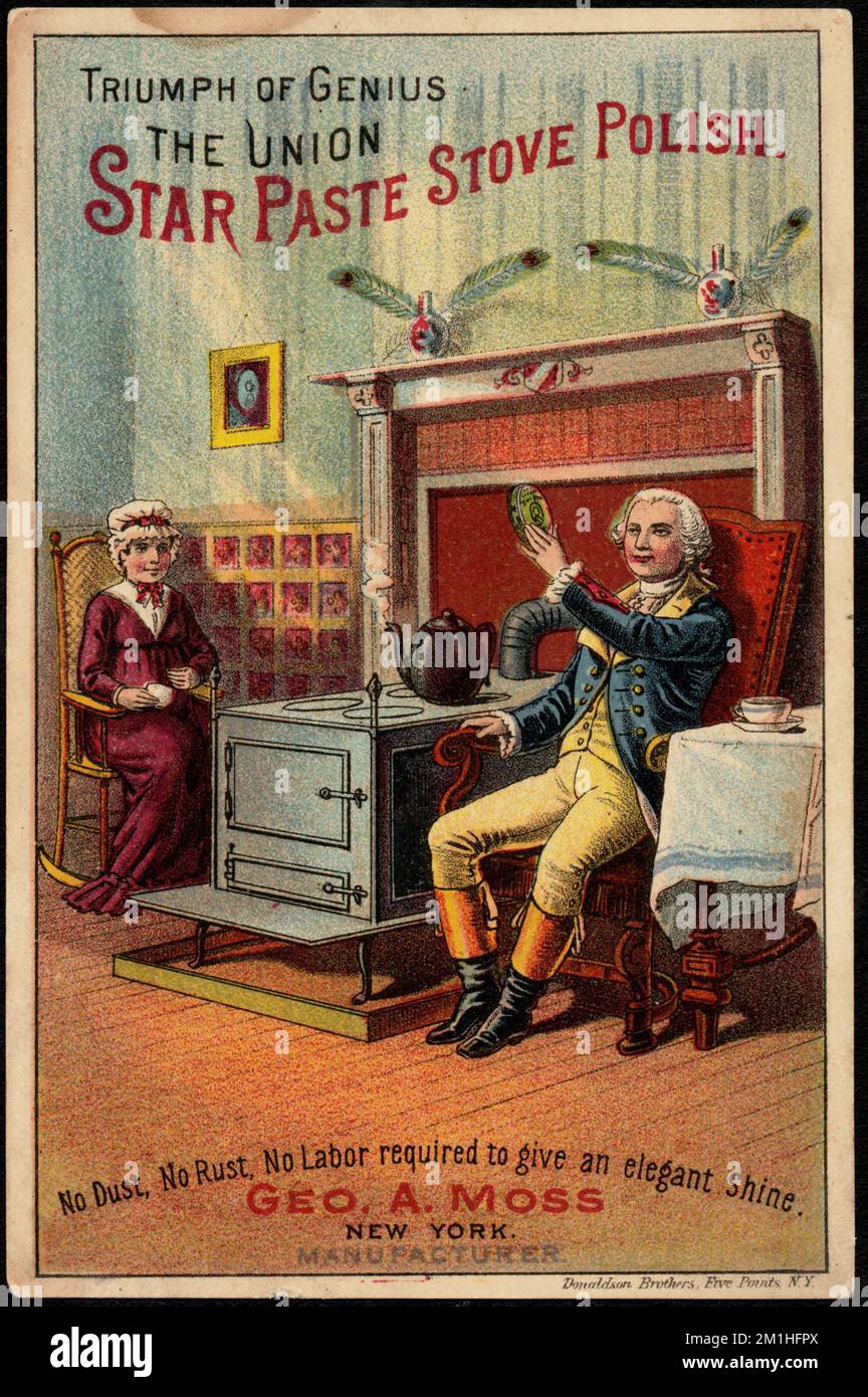 Triumph of genius, the Union Star Paste Stove Polish. No dust, no rust ...