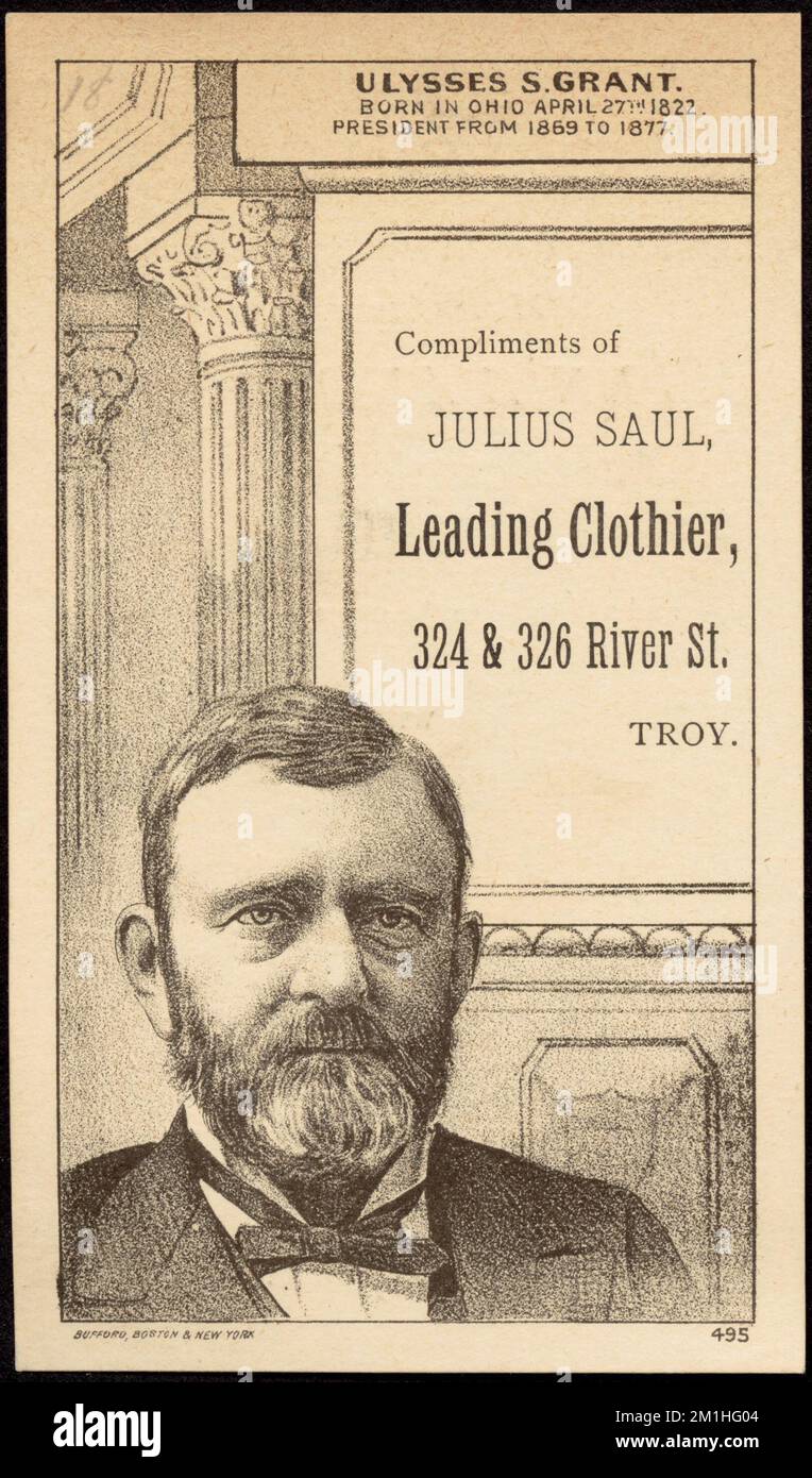 Ulysses S. Grant. Born in Ohio April 27th 1822. President from 1869 to ...