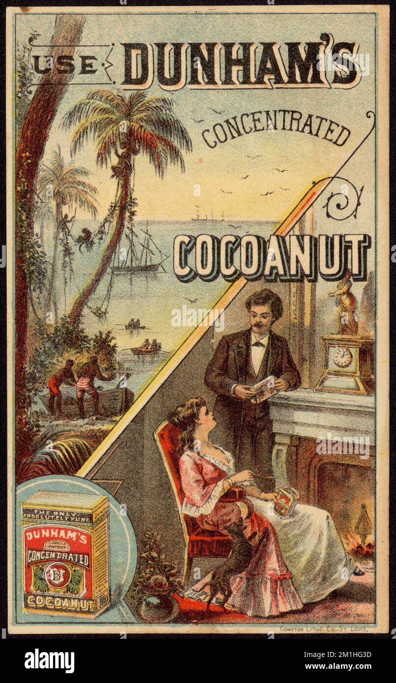 Use Dunham's Concentrated Cocoanut , Adults, Coconuts, 19th Century ...