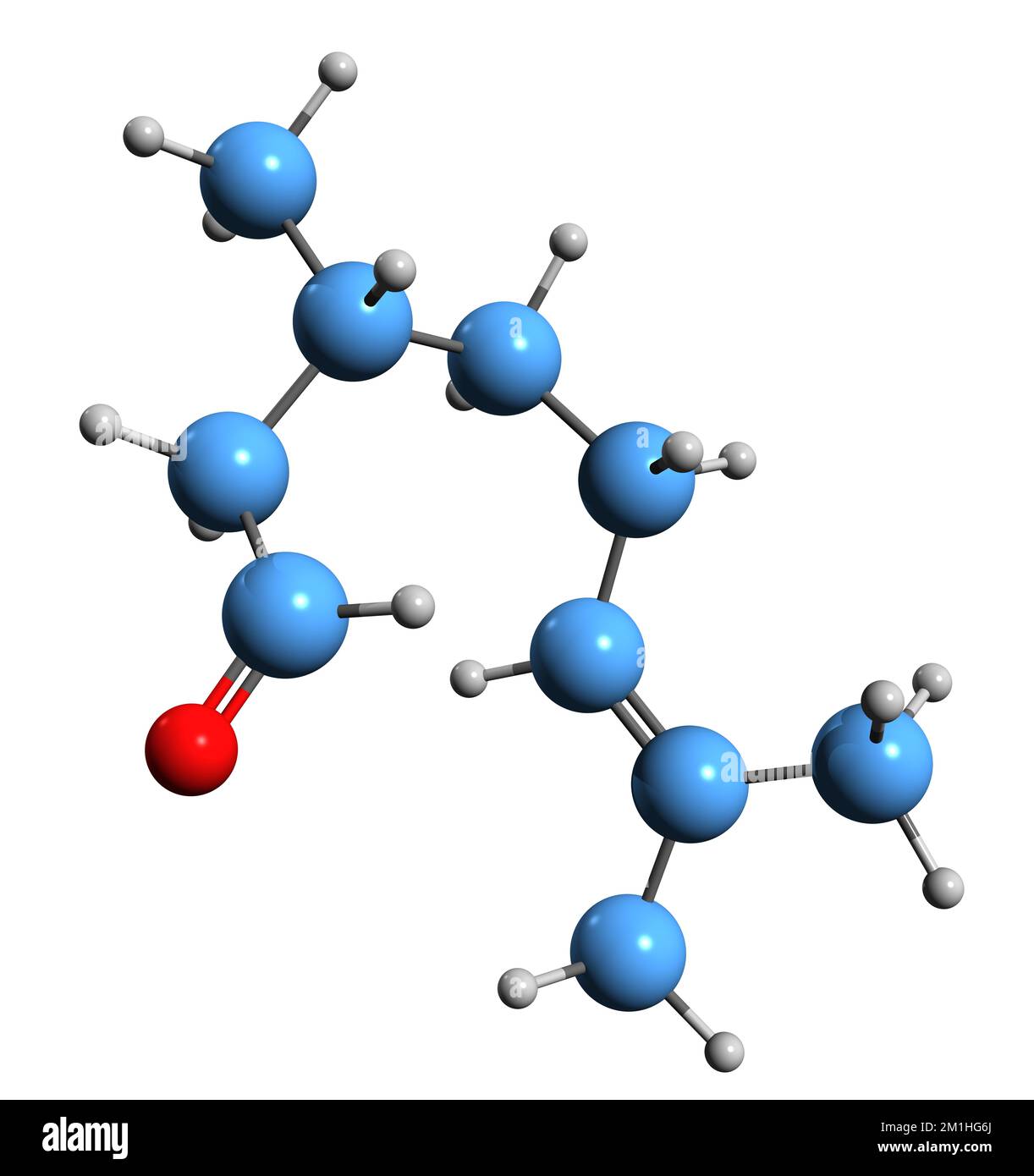 3D image of Citronellal skeletal formula - molecular chemical structure ...