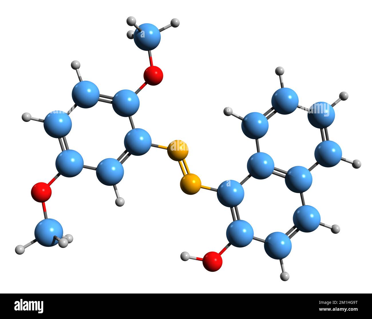 3D image of Citrus Red 2 skeletal formula - molecular chemical ...