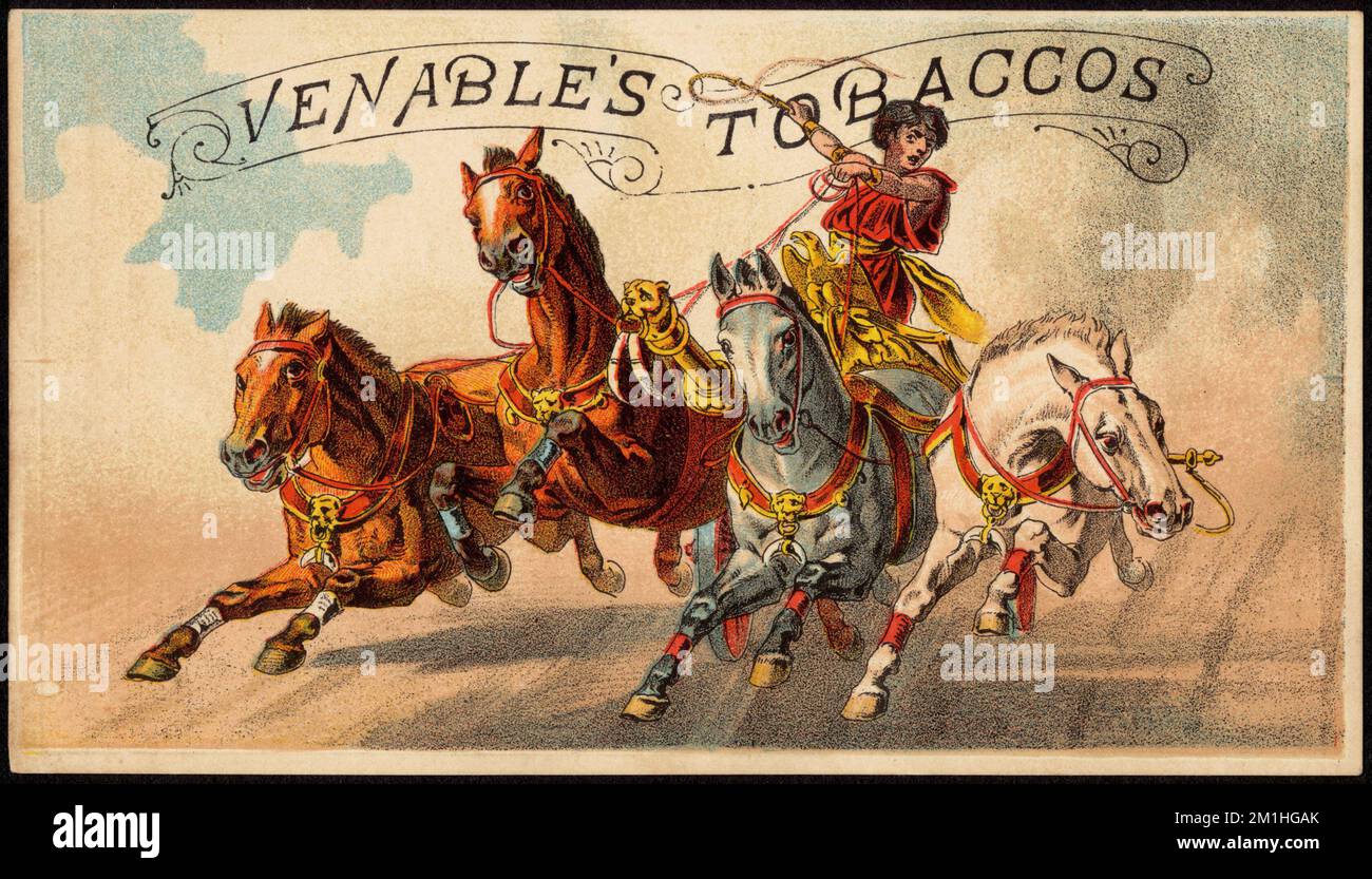 Venable's Tobaccos , Men, Horses, Tobacco products, 19th Century ...