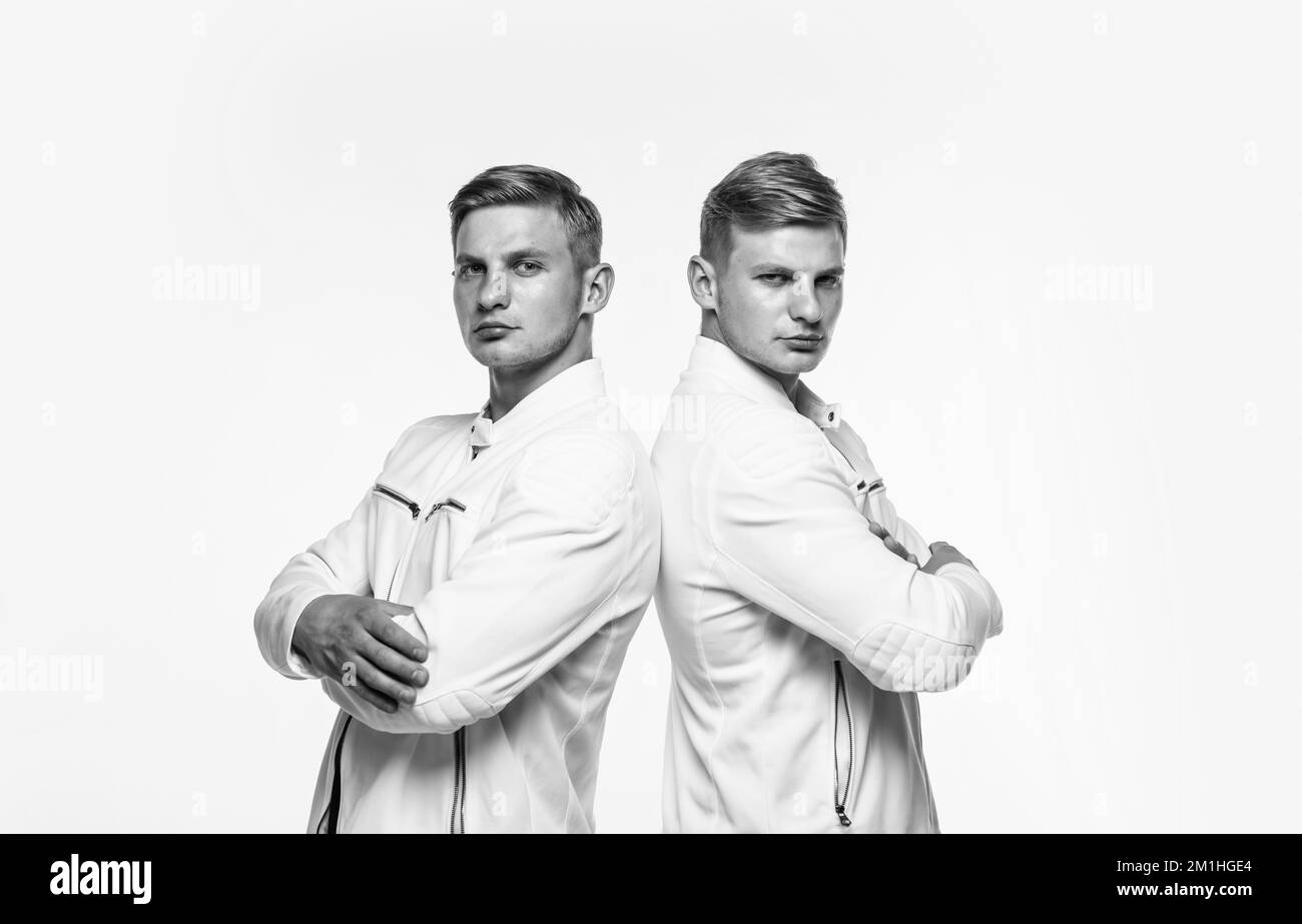 young twin brothers with similar appearance, beauty Stock Photo - Alamy