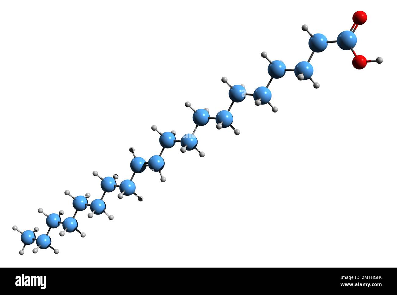3D image of 11-Eicosenoic acid skeletal formula - molecular chemical ...