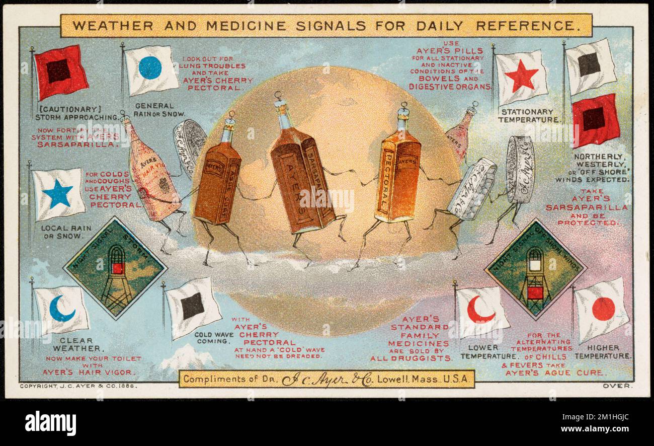 Weather and medicine signals for daily reference. , Flags, Sarsaparilla ...