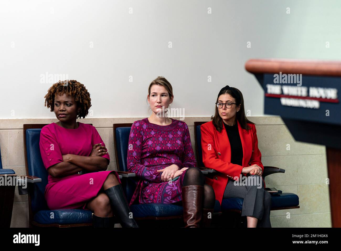Washington, DC, USA. 12th Dec, 2022. From left: Karine Jean-Pierre ...
