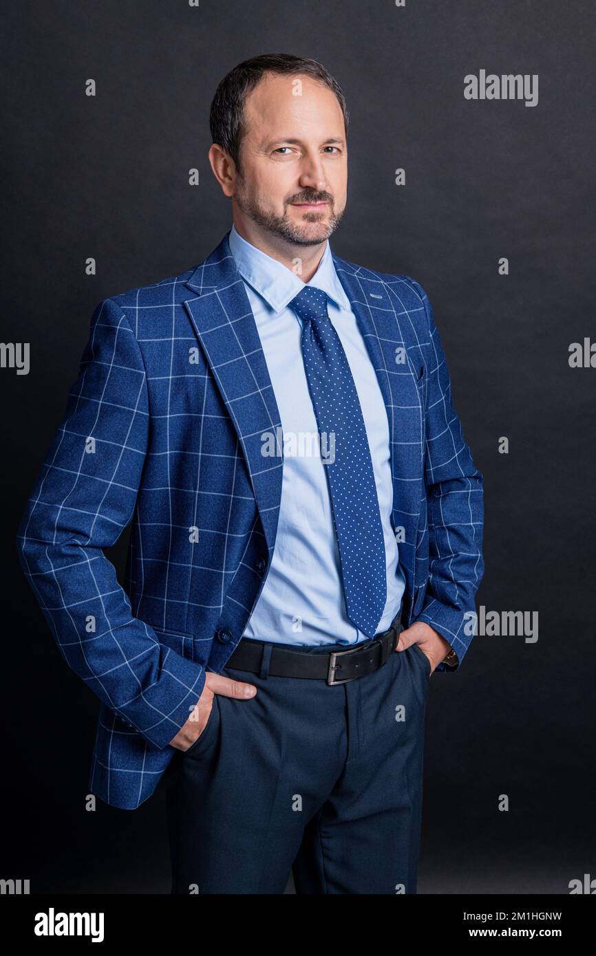 business man wear jacket and tie. photo of business man in suit. mature ...