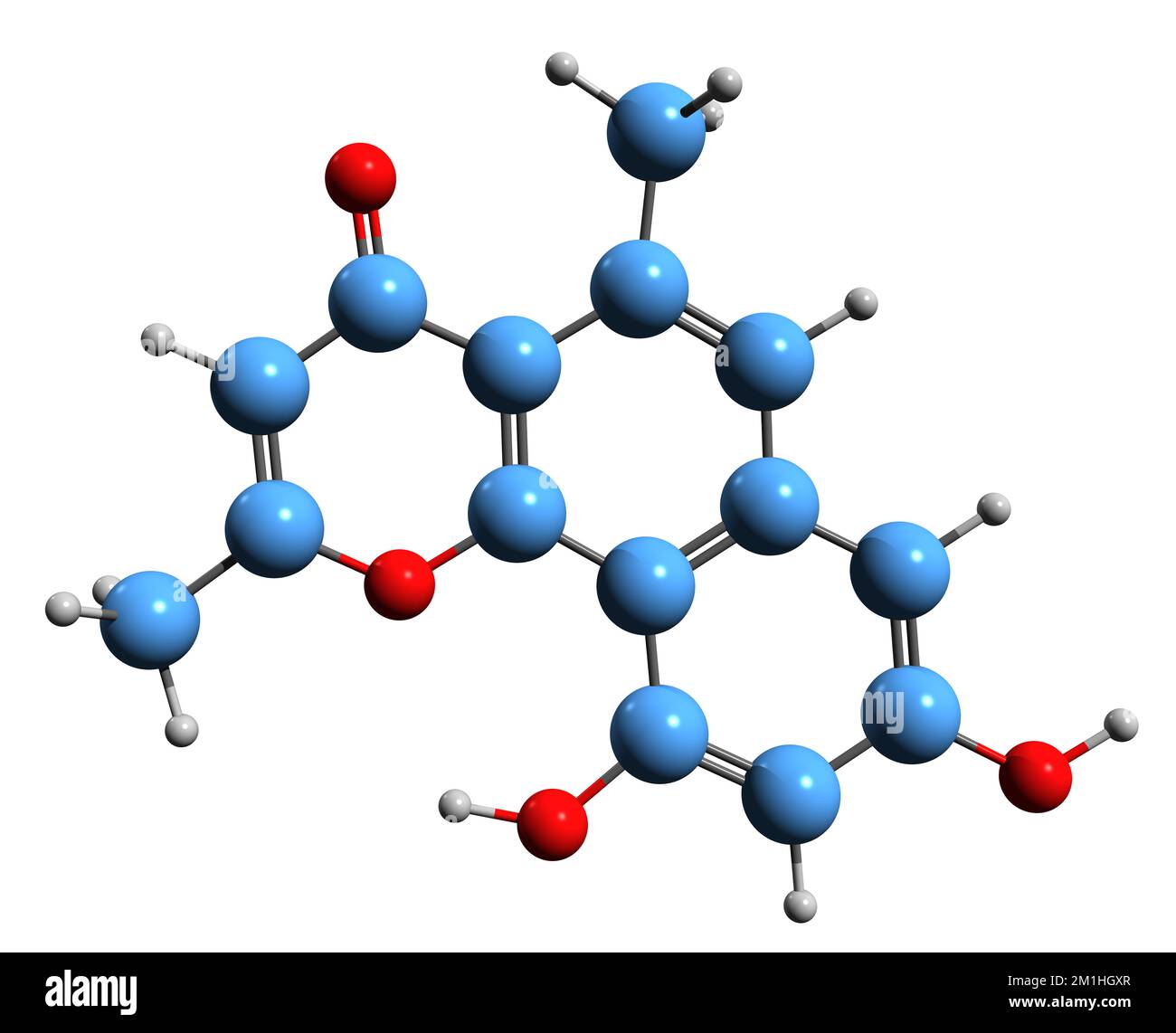 3D image of eleuterinol skeletal formula - molecular chemical structure ...