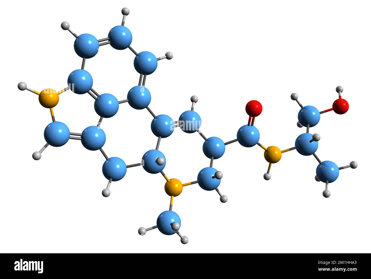 3D image of Ergometrine skeletal formula - molecular chemical structure ...