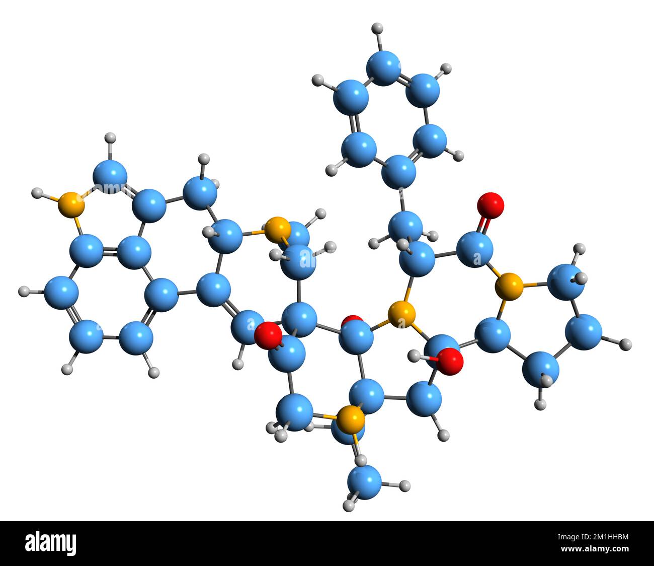 3D image of Ergostine skeletal formula - molecular chemical structure ...