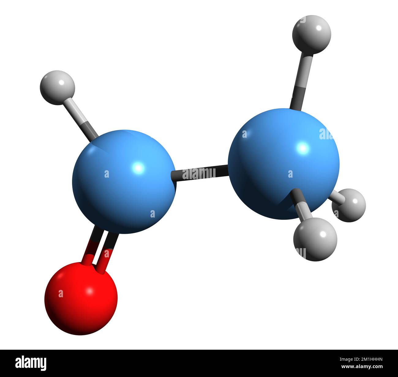 3d Image Of Acetaldehyde Skeletal Formula Molecular Chemical