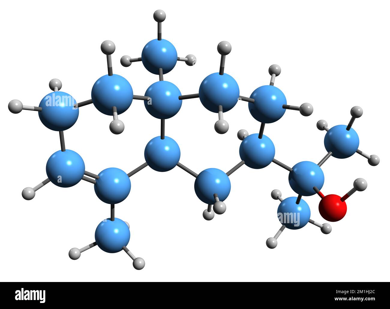 3D image of gamma-Eudesmol skeletal formula - molecular chemical ...