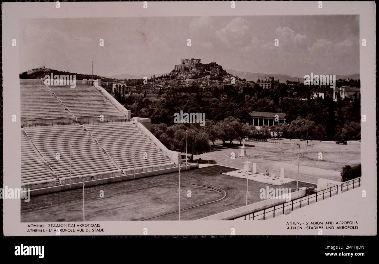 Αθηναι - Σταδίον και Ακροπολις - Athenes - l'Acropole vue de Stade ...