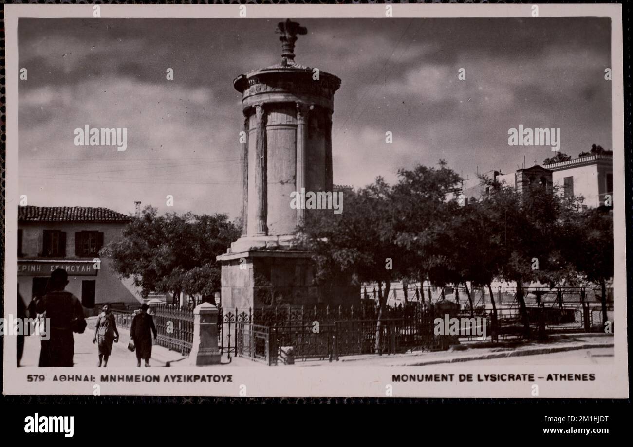 Αθηναι. Μνημειον Λυσικρατους - Monument de Lysicrate - Athenes ...