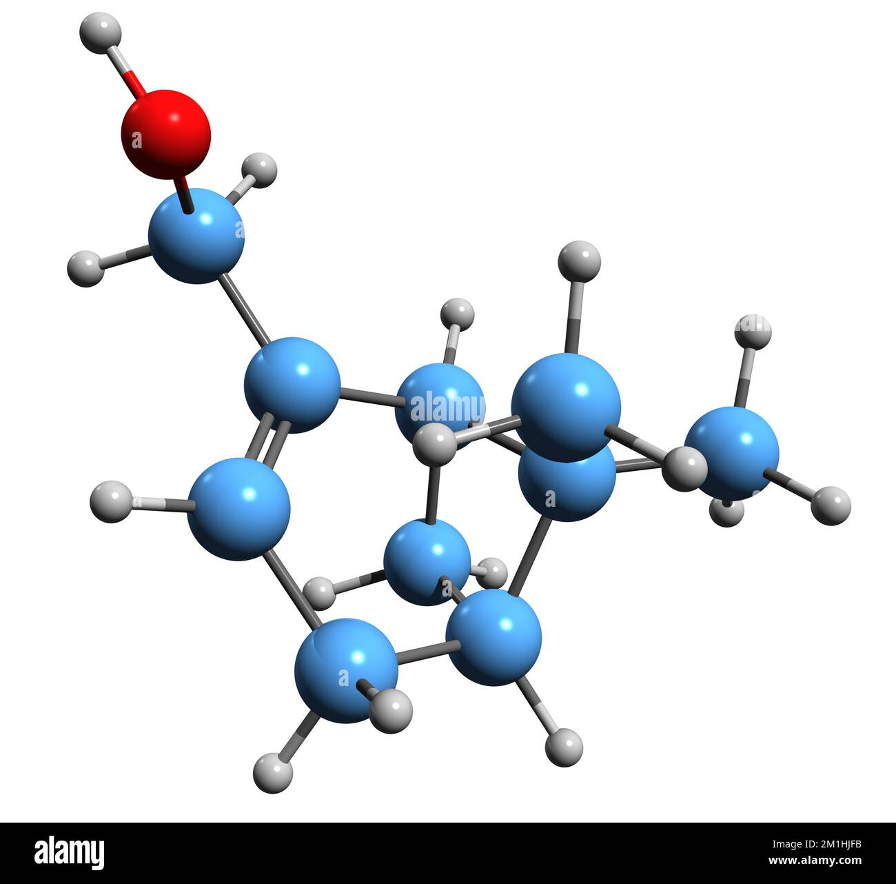 3D image of Myrtenol skeletal formula - molecular chemical structure of ...