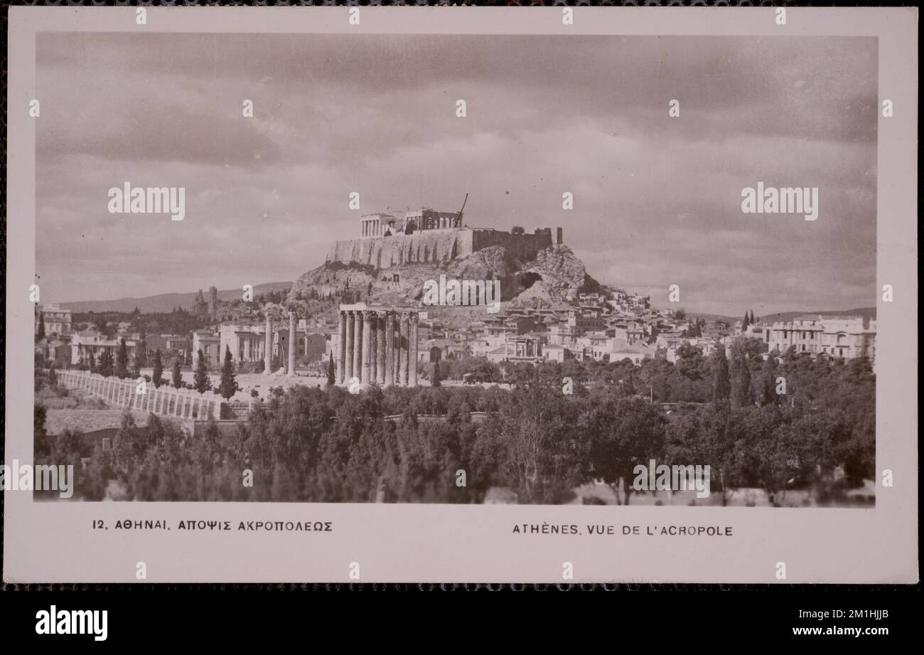 Αθηναι. Αποψις Ακροπολεως - Athènes. Vue de l'Acropole , Forts ...