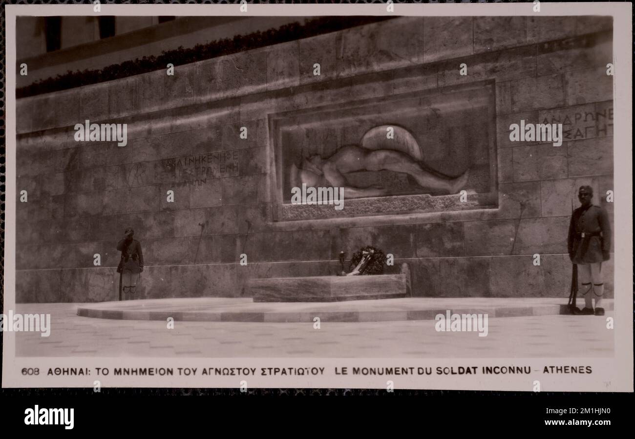 Αθηναι - το μνημειον του αγνωστου στρατιωτου - Le monument du soldat ...