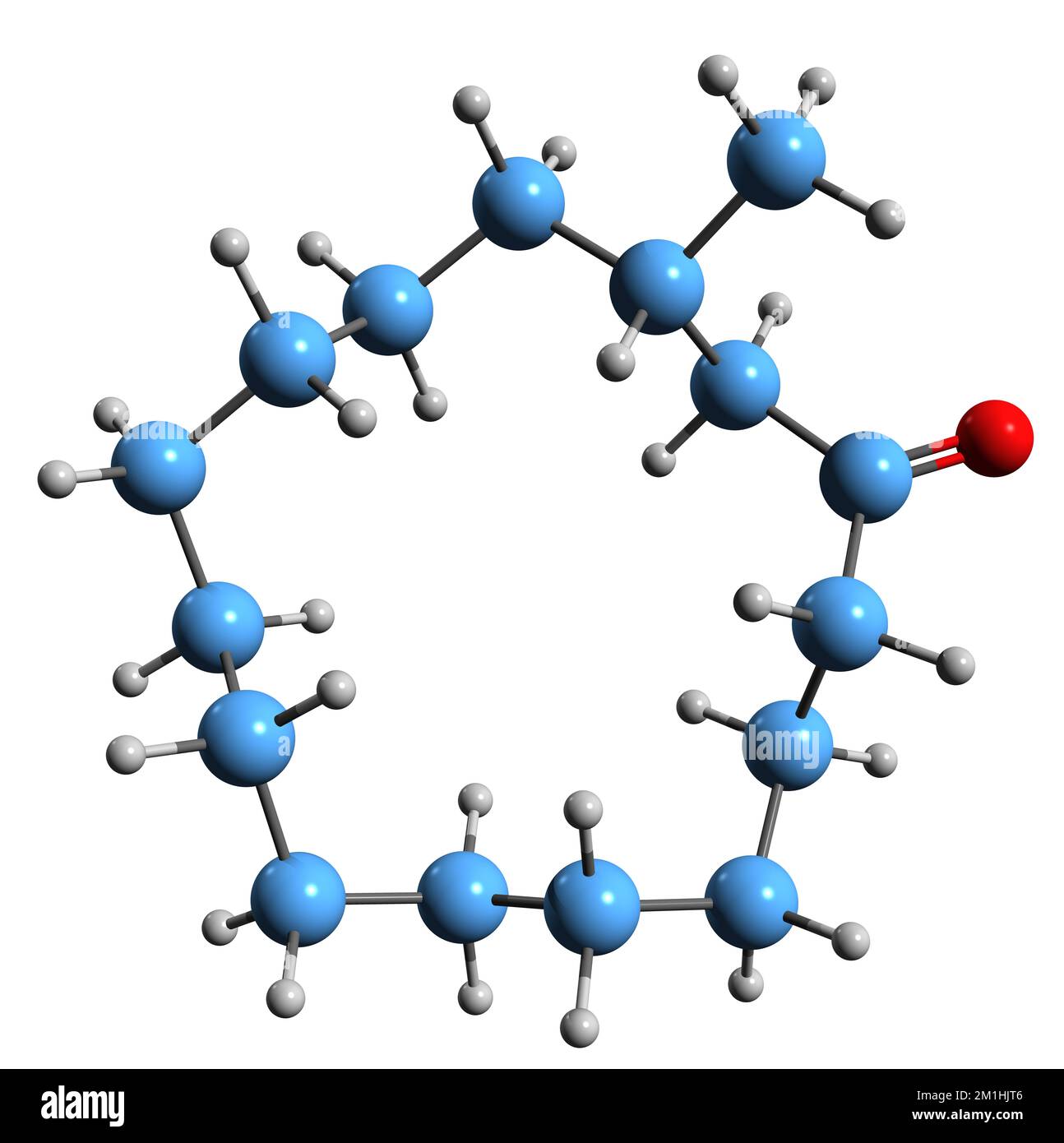 3D image of Muscone skeletal formula - molecular chemical structure of ...