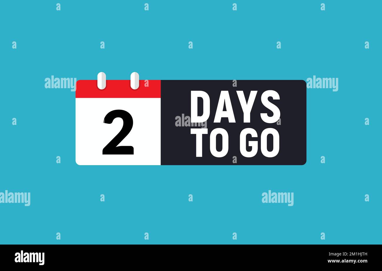 2 days to go last countdown icon. Two day go sale price offer promo ...
