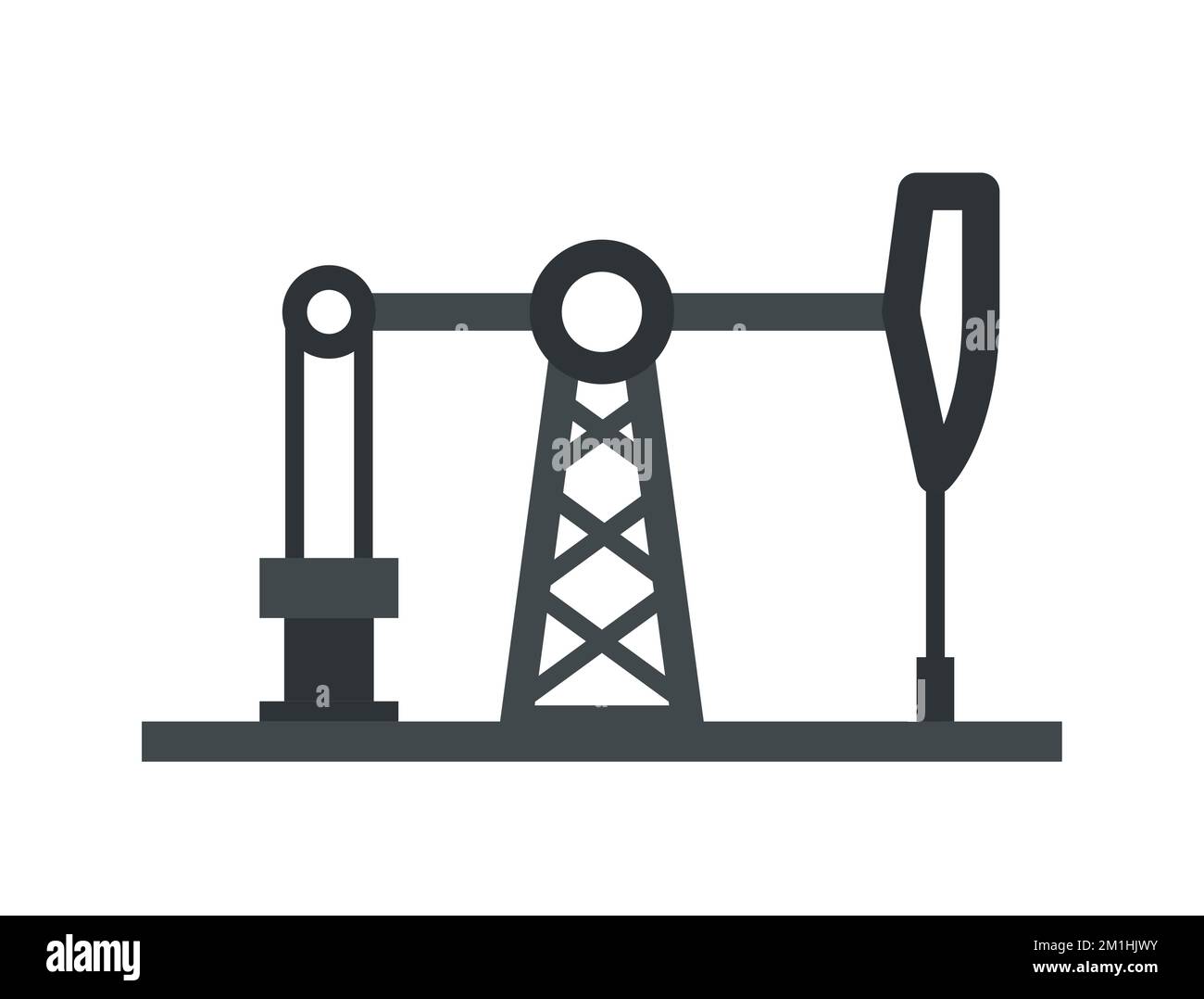 Oil pump vector icon. Petrol oil derrick drill platform symbol Stock ...