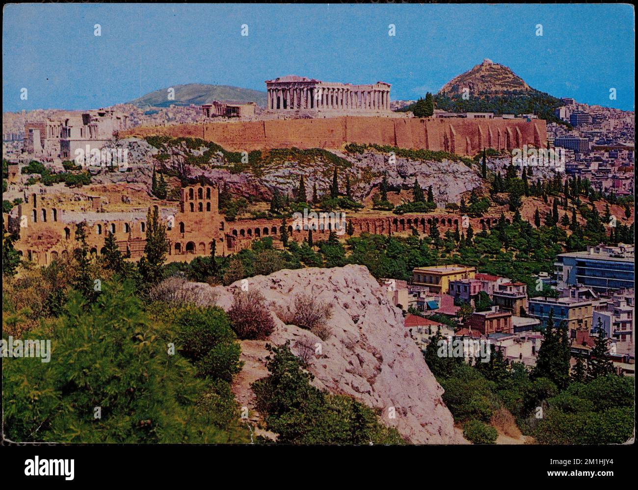 Αθηναι - ἄποψις Άκροπόλεως - Athens - view of the Acropolis - Athenes ...