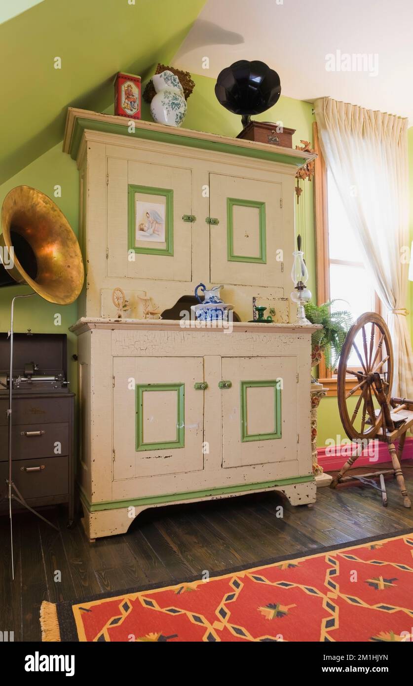 Circa 1850 pine wood buffet in upstairs room inside old 1904 Victorian ...