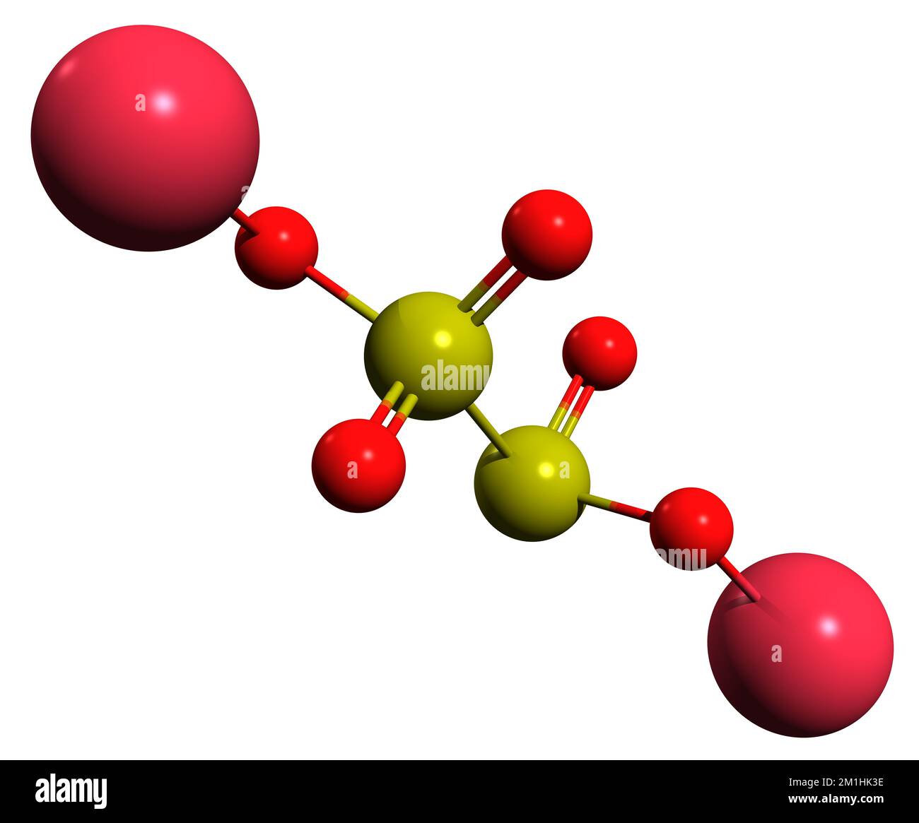 3D image of Sodium metabisulfite skeletal formula - molecular chemical ...