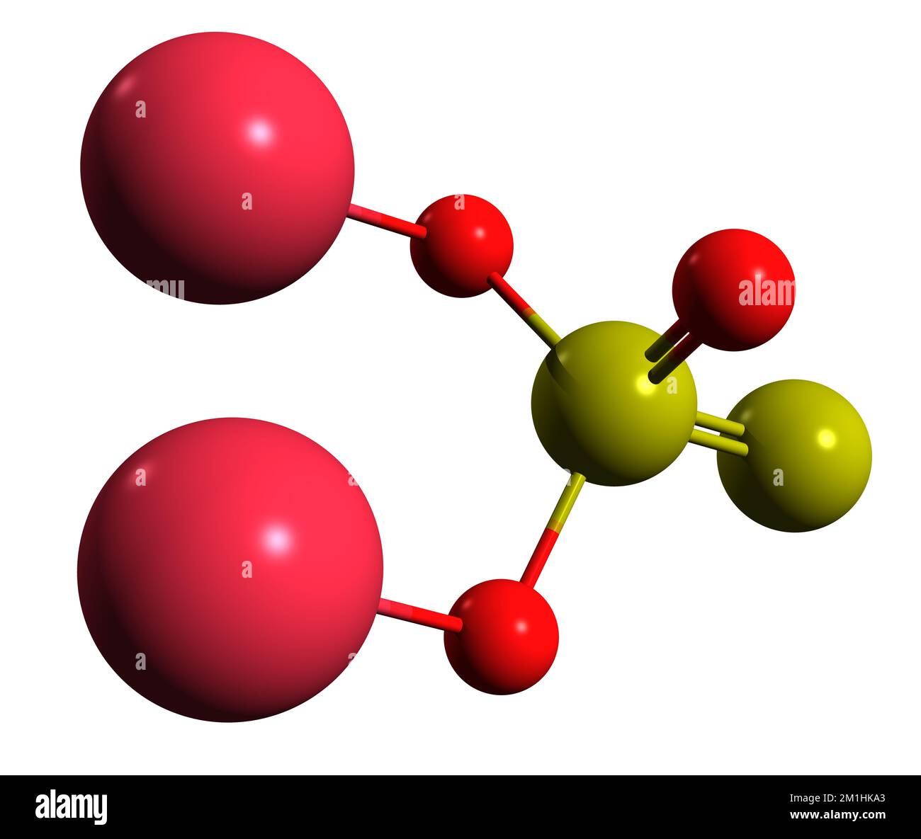 3D image of Sodium thiosulfate skeletal formula - molecular chemical ...
