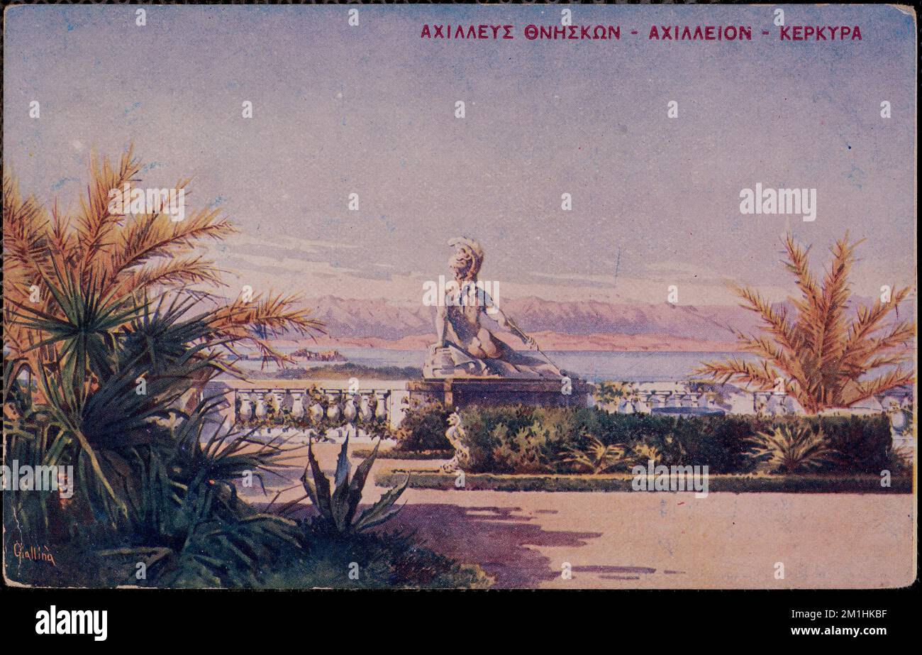 Αχιλλευς Θνησκων - Αχιλλειον - Κερκυρα , Castles & palaces, Sculpture ...