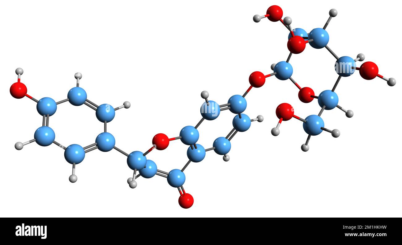 3D image of Neoliquiritin skeletal formula - molecular chemical ...