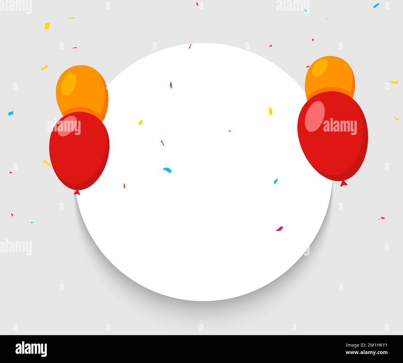 Balloon banner happy birthday background. Celebrate party surprise ...