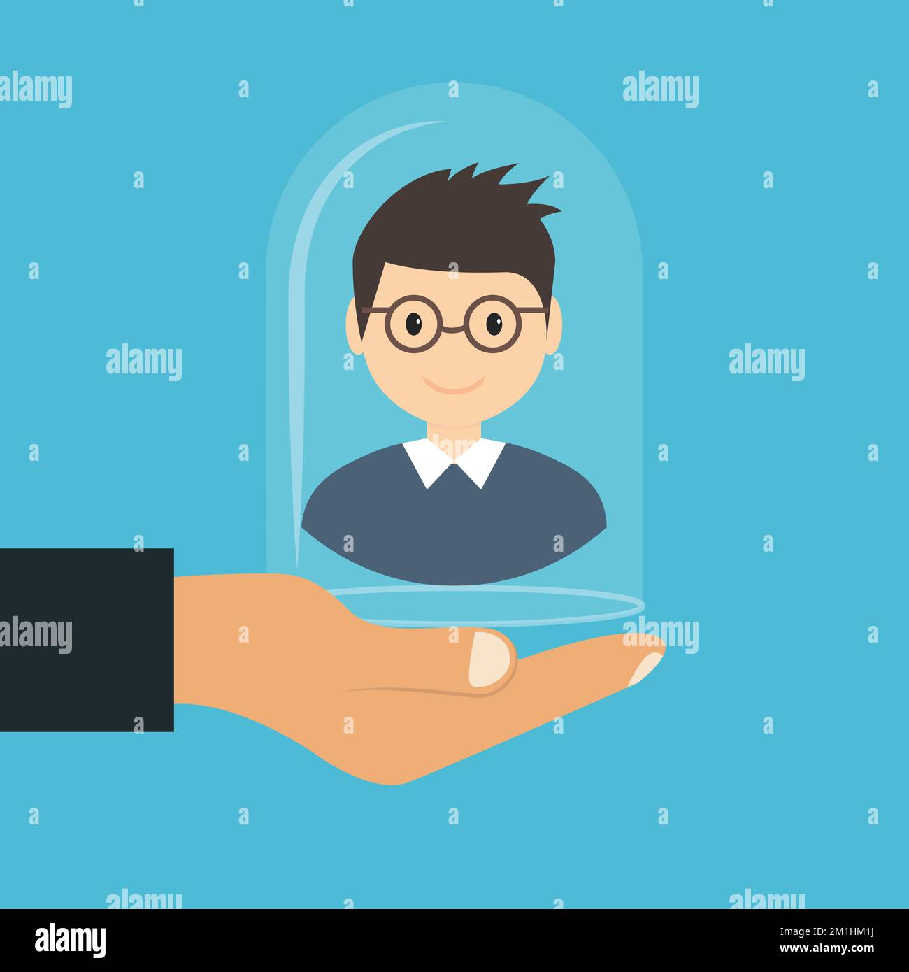 Customer retention care happy patient icon. Support customer care ...