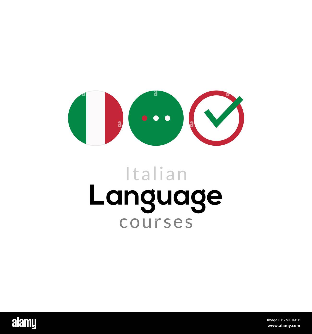 Italian language school logo course concept. Vector italian speak ... Italian language school logo course concept. Vector italian speak ...