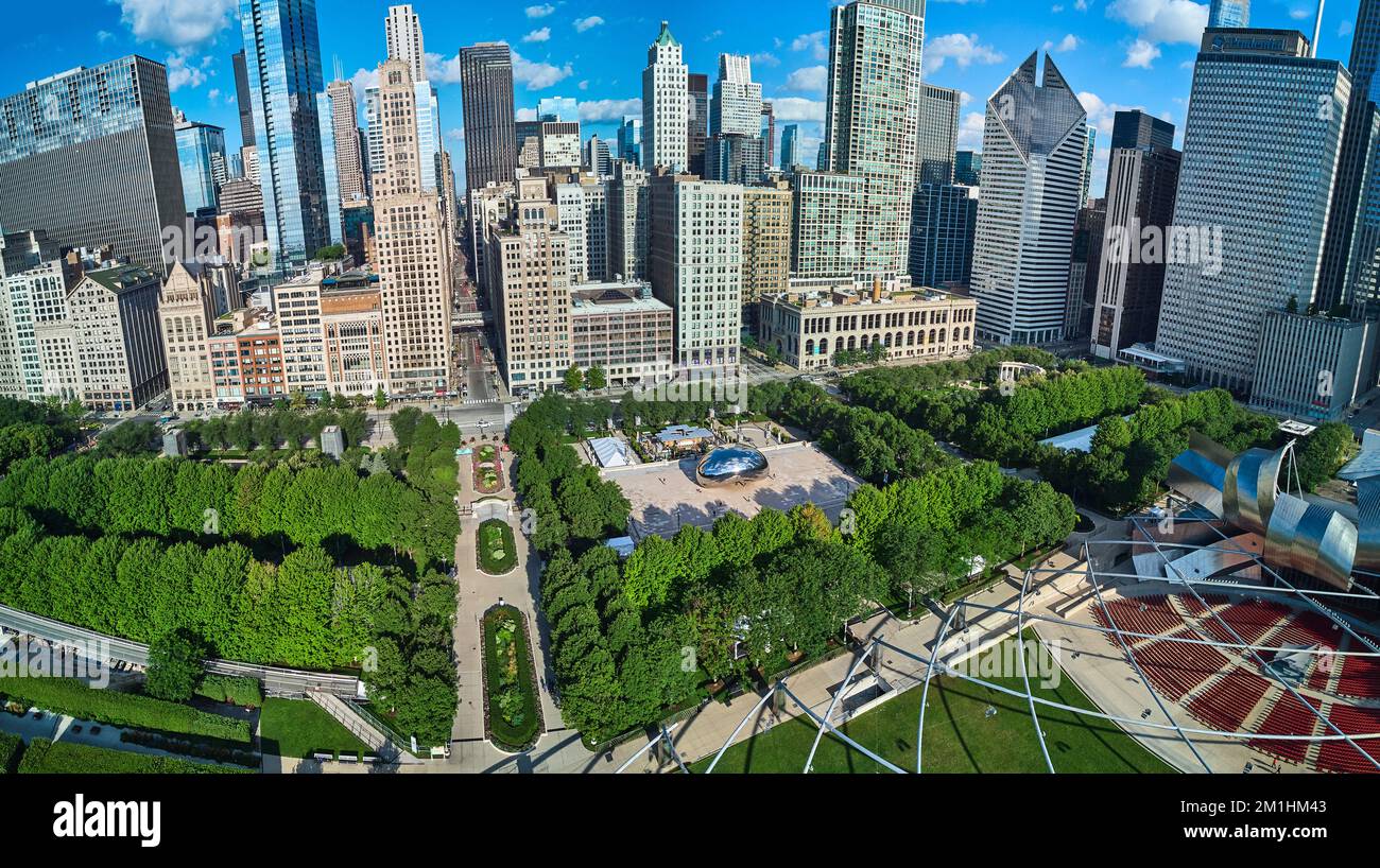 Bean in millennium park aerial hi-res stock photography and images - Alamy