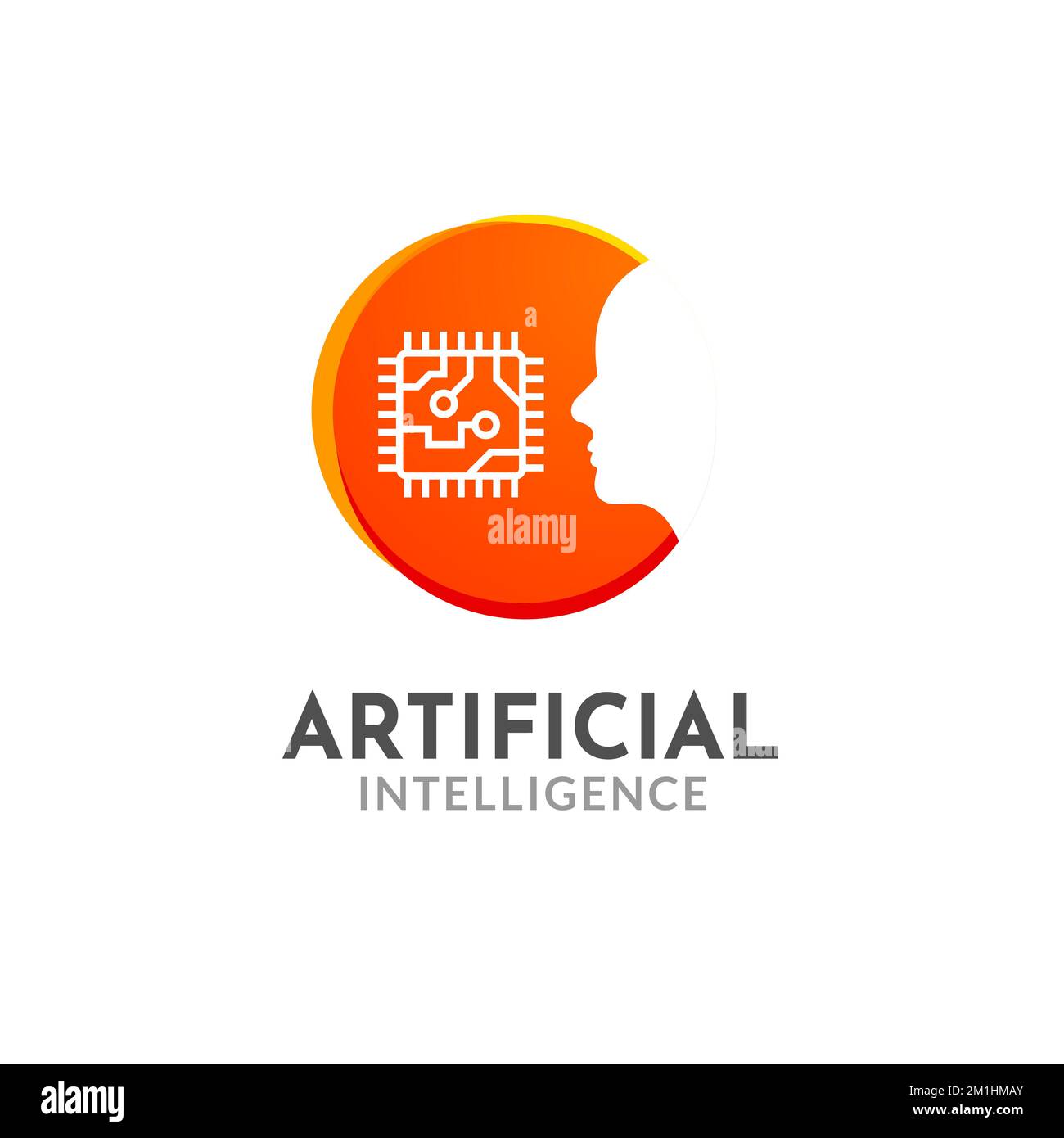 Human head cyber mind digital technology. Cyber brain logo future tech ...