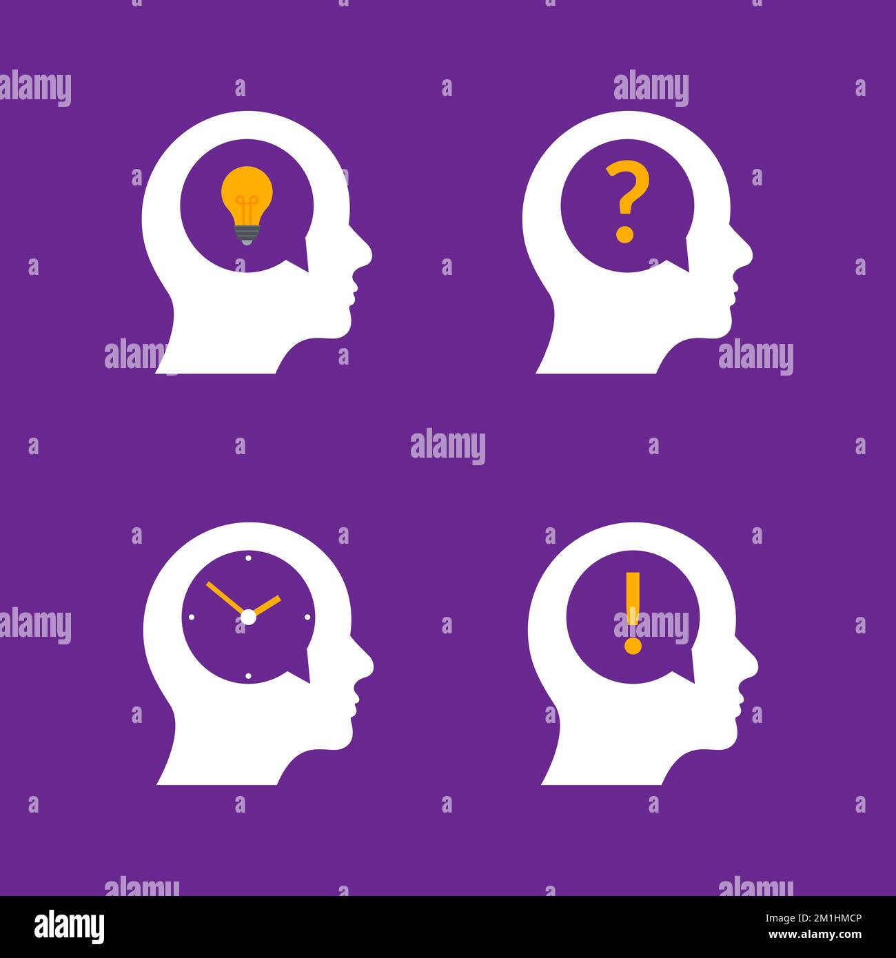 Human head brain idea profile. Person business question people mind ...