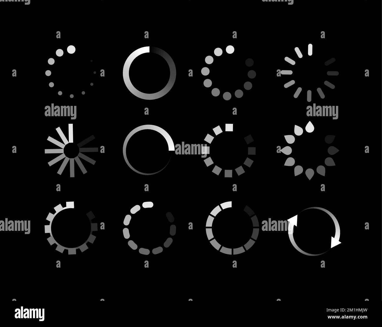 Loader icon vector circle button. Load sign ymbol progress bar for ... Loader icon vector circle button. Load sign ymbol progress bar for ...