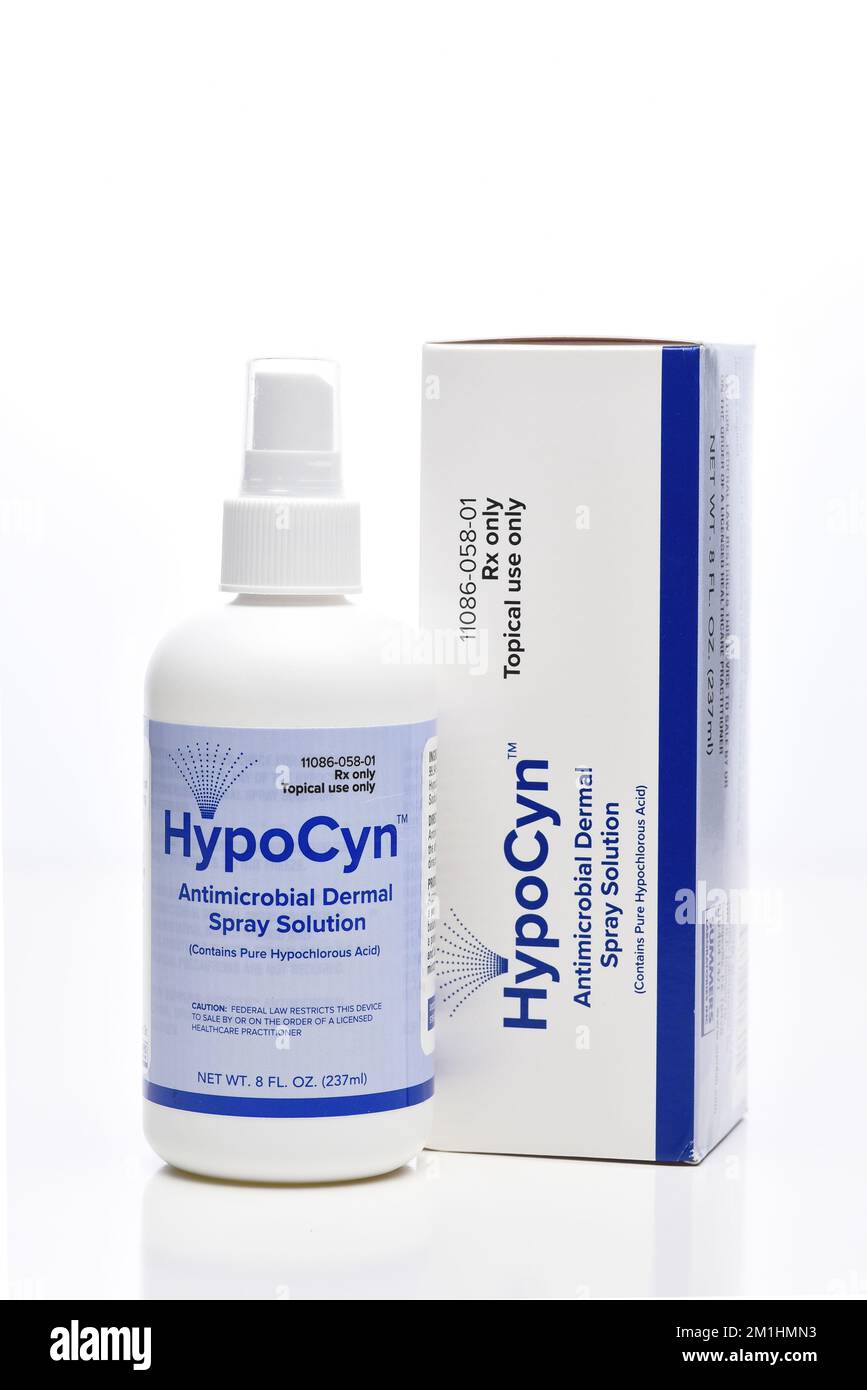 IRVINE, CALIFORNIA - 12 DEC 2022: HypoCyn Antimicrobial Dermal Spray Solution Stock Photo - Alamy