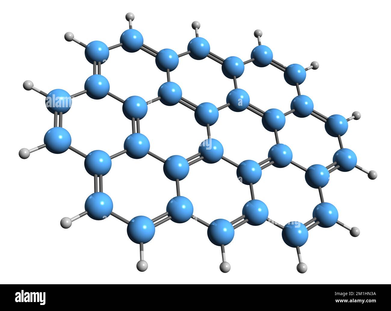 3d Image Of Ovalene Skeletal Formula Molecular Chemical Structure Of Polycyclic Aromatic