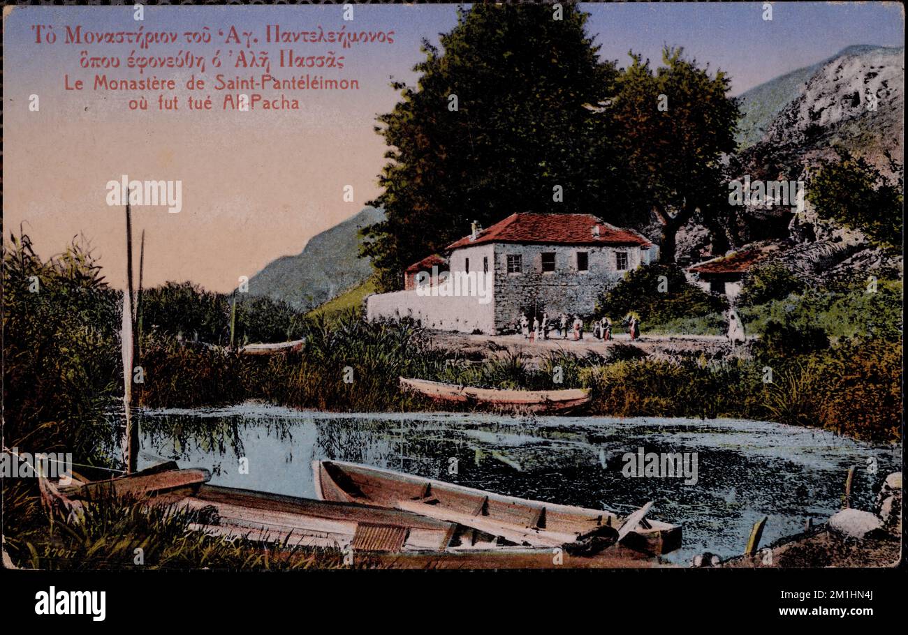 Τὸ Μοναστήριον τοῦ Άγ. Παντελεήμονος ὂπου έφονεύθη ό Άλῆ Πασσᾶς - Le ...