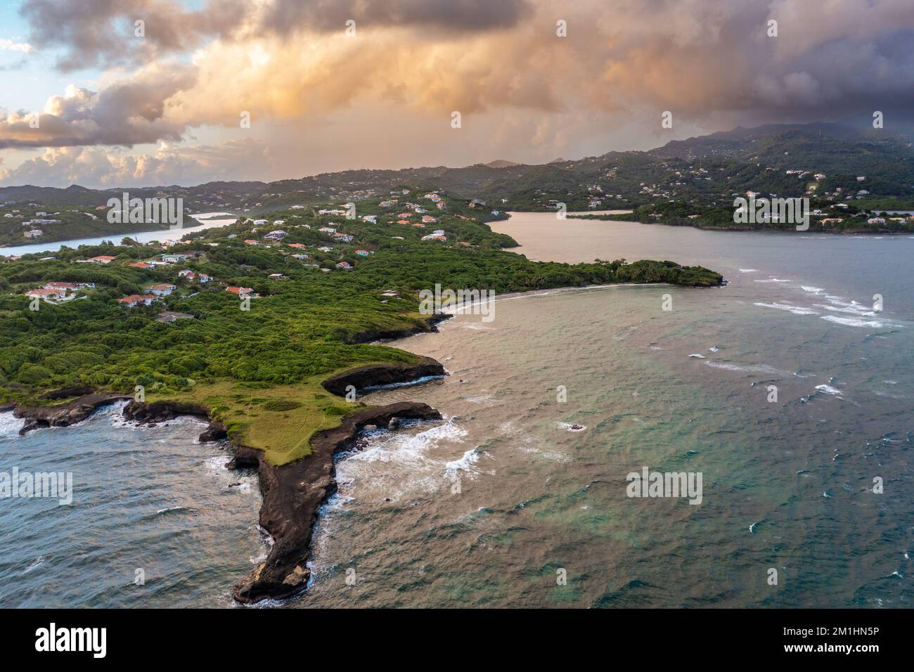 Aerial View of Sunset of Fort Jeudy, Grenada Stock Photo - Alamy