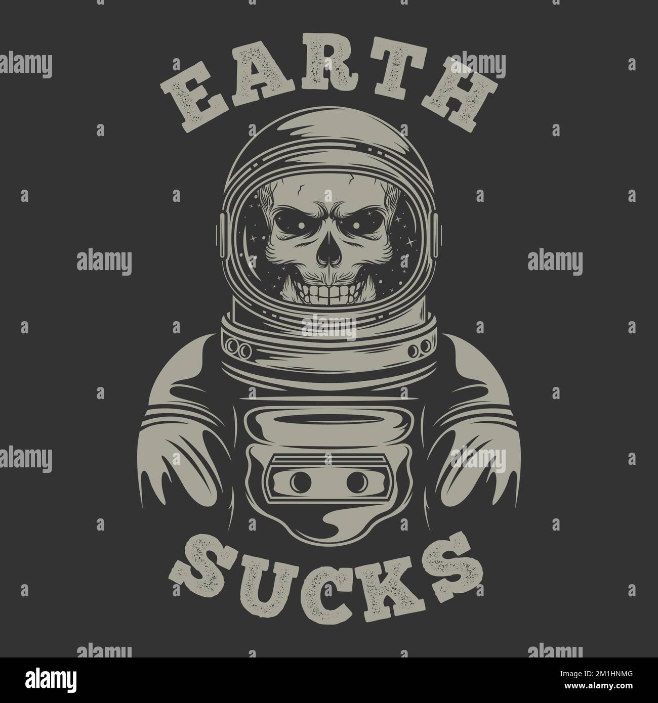 16 Bit Astronaut Skull