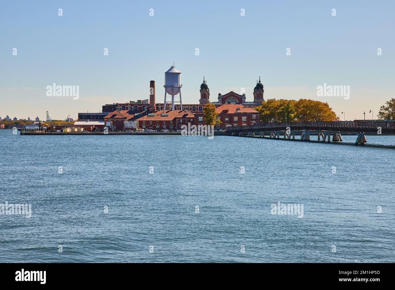 New Jersey Liberty State Park Ellis Island from coast Stock Photo - Alamy