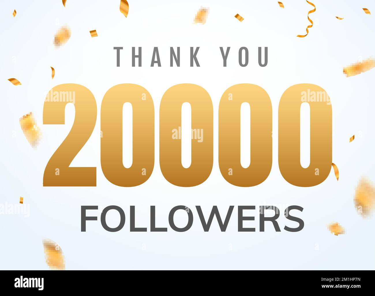 Thank you 20000 followers design template social network number ...