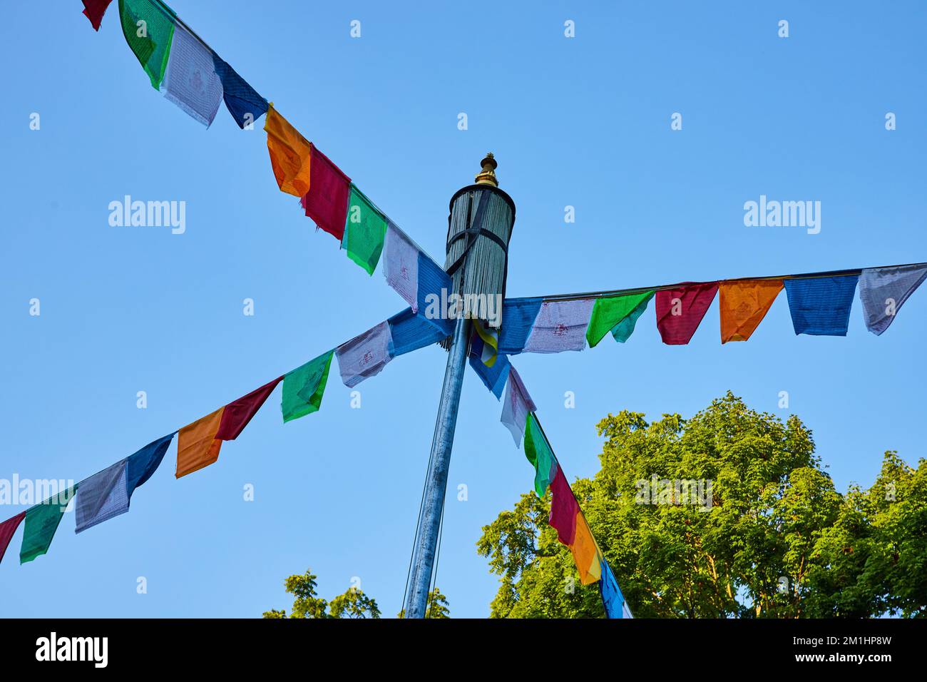 Prayer pole and flags hi-res stock photography and images - Alamy