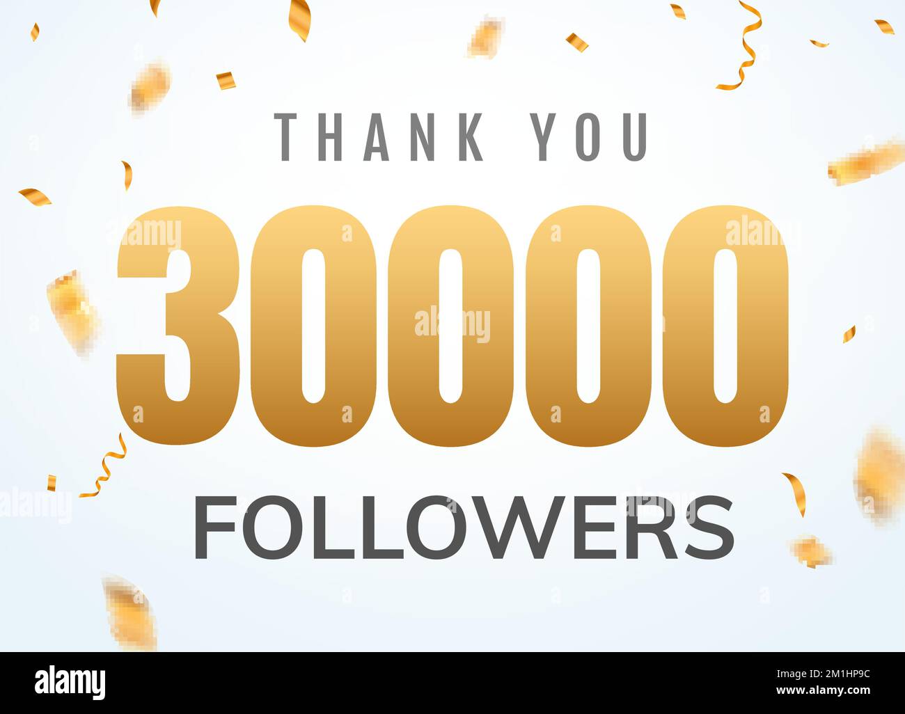 Thank you 30000 followers design template social network number ...