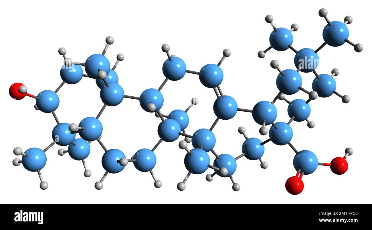 3D image of Oleanolic acid skeletal formula - molecular chemical ...